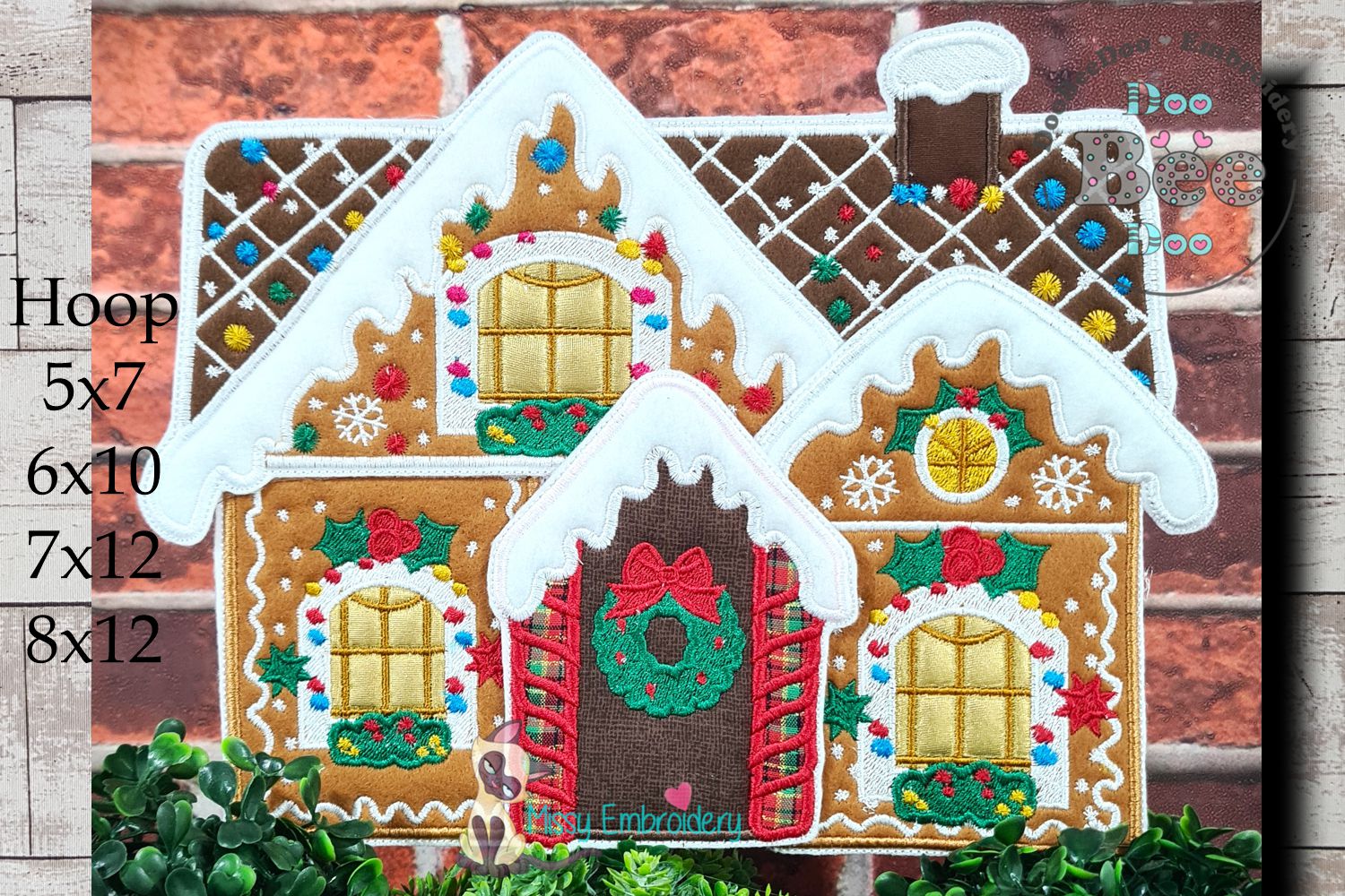 Gingerbread House Applique Design Gingerbread House Project Manager
