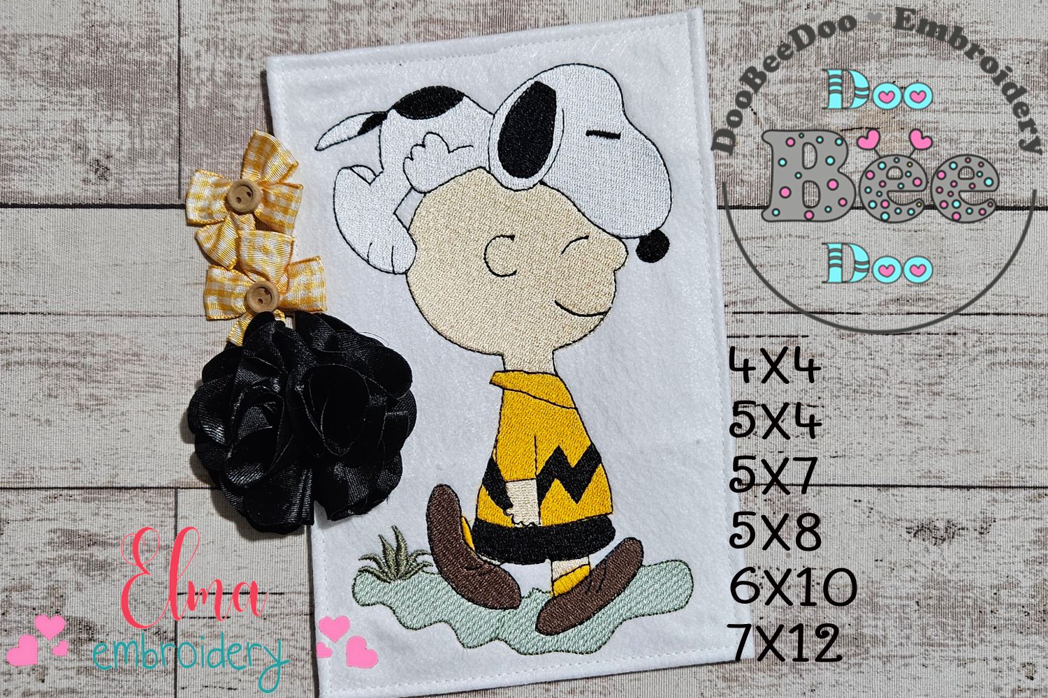 Snoopy on My Mind – Fill Stitch – Machine Embroidery Design – DooBeeDoo ...