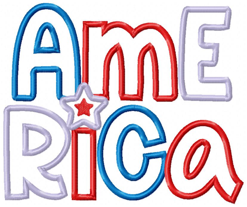 Sparkling America - Applique – Machine Embroidery Design – DooBeeDoo ...