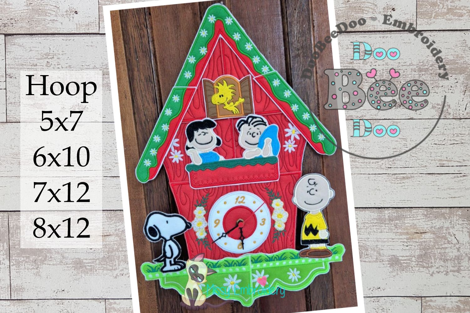 Peanuts Cuckoo Clock – ITH Project – Machine Embroidery Design ...