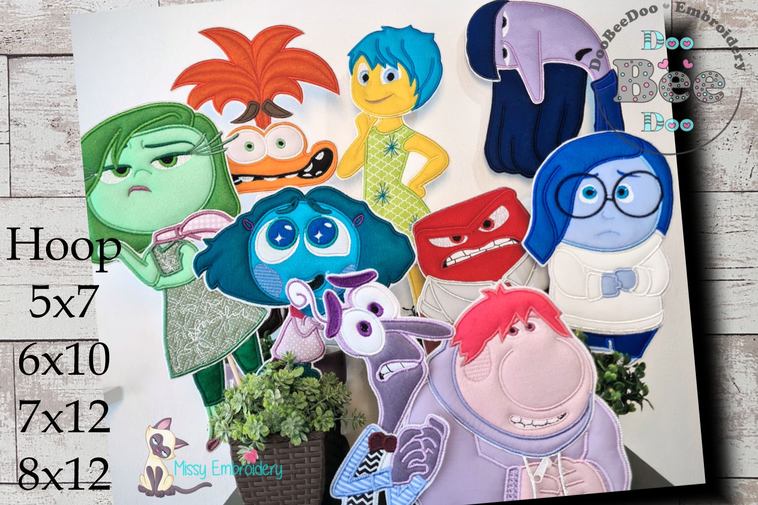 Inside Out Set of 9 Designs - ITH Project - Machine Embroidery Design ...