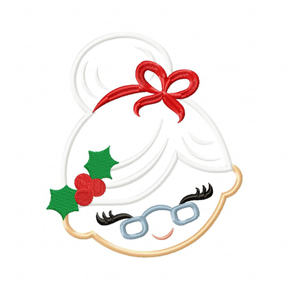 Mrs. Claus Cute - Applique - Machine Embroidery Design – DooBeeDoo ...