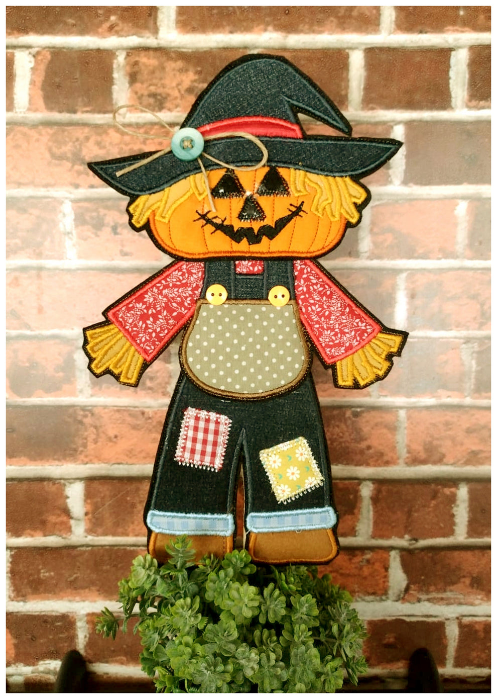 Cute Scarecrow Ornament - ITH Project - Machine Embroidery Design ...