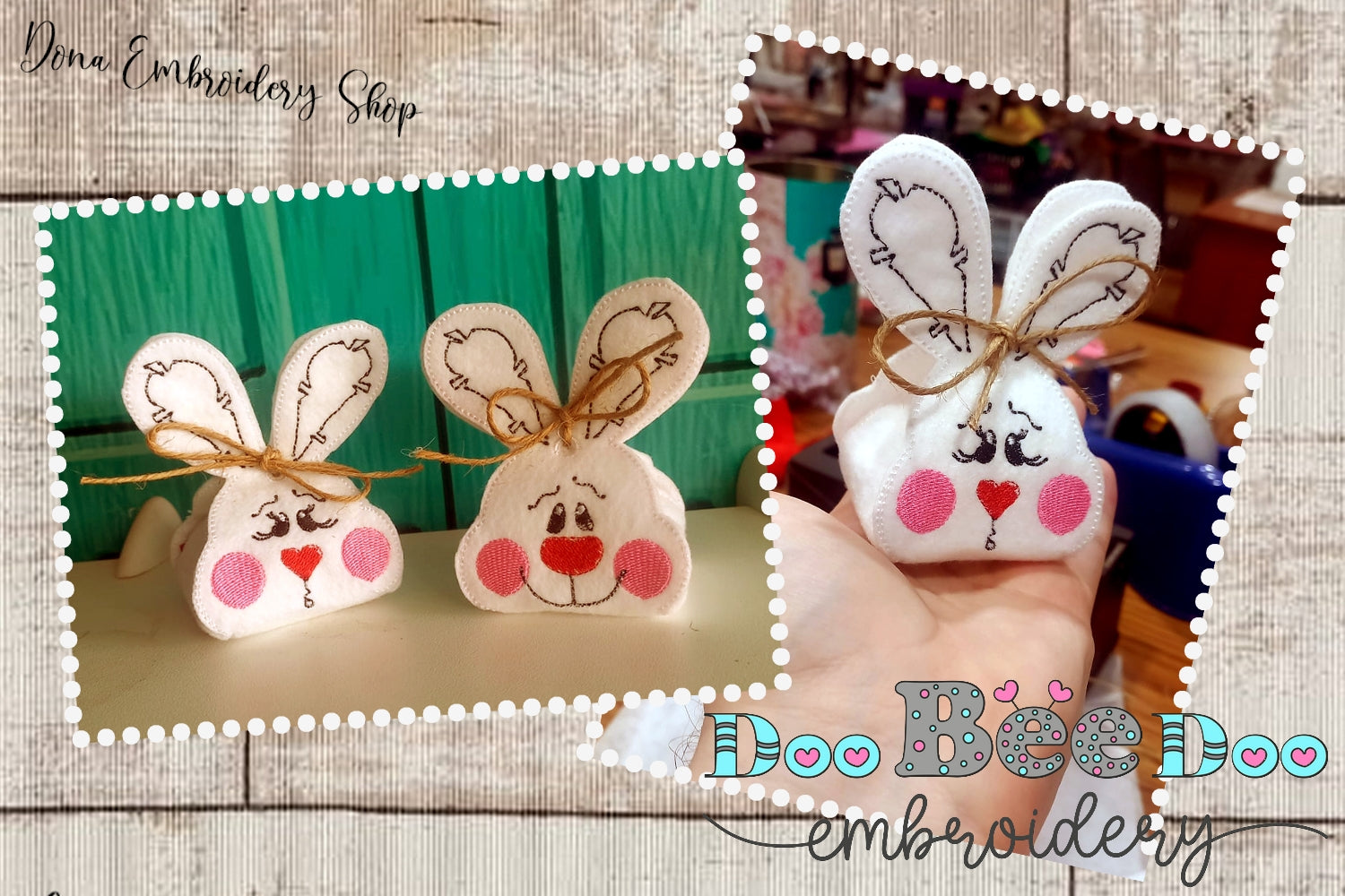Cute Bunny Candy Bag - ITH Project - Machine Embroidery Design ...