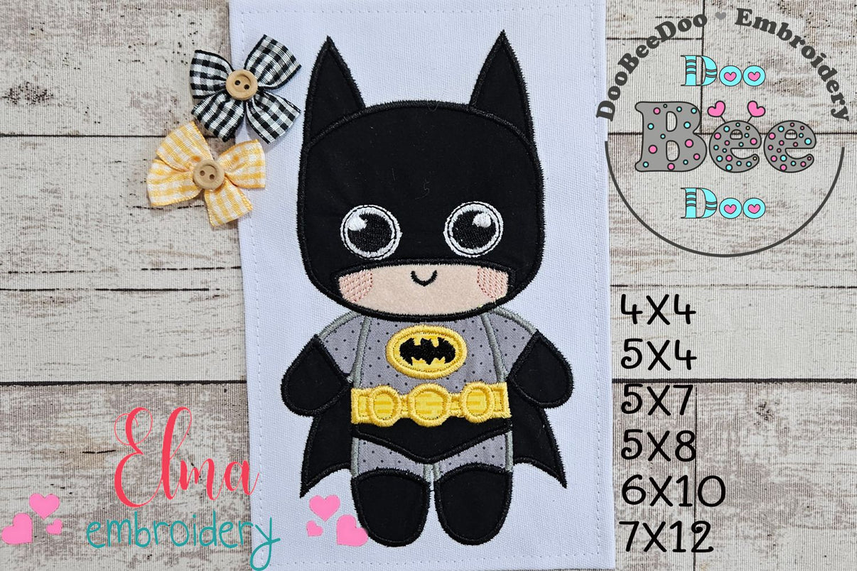 Baby Batman - Applique - Machine Embroidery Design – DooBeeDoo Machine ...