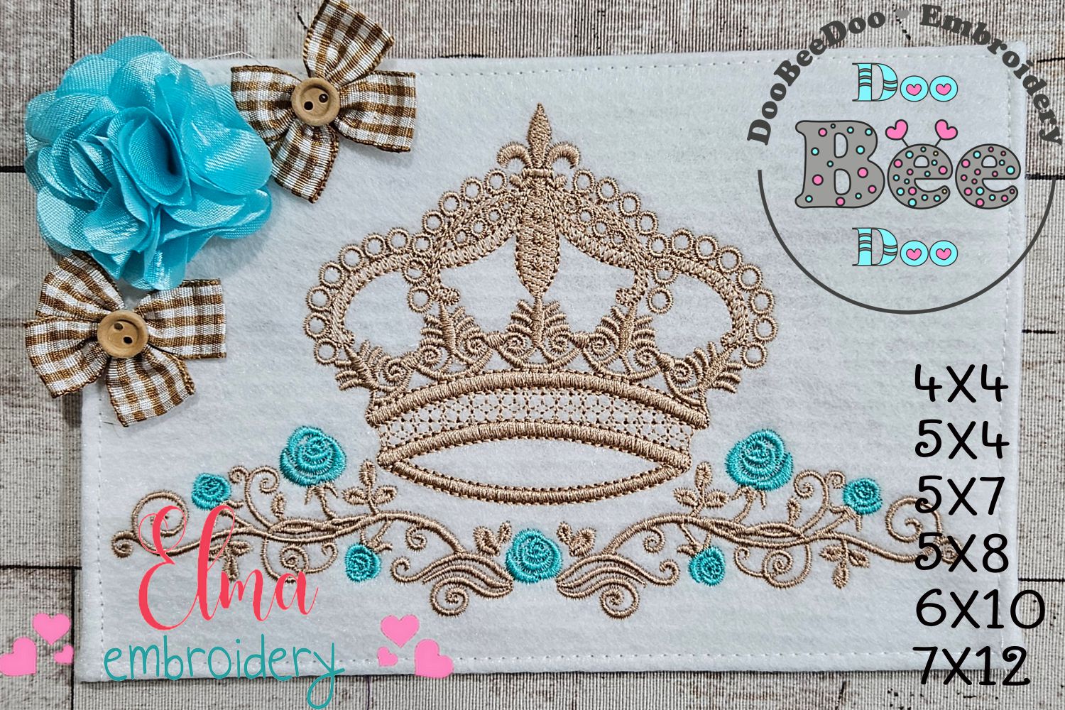 Crown Machine Embroidery In The Hoop Machine Embroidery Designs