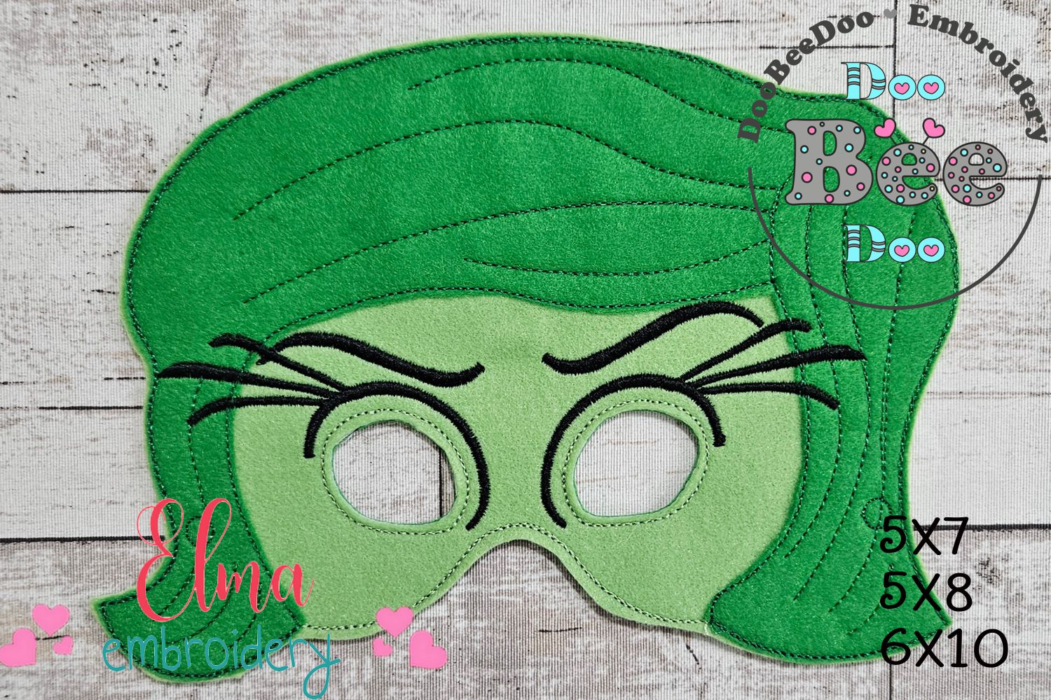 Inside Out Disgust Mask ITH Project - Applique - Machine Embroidery De ...