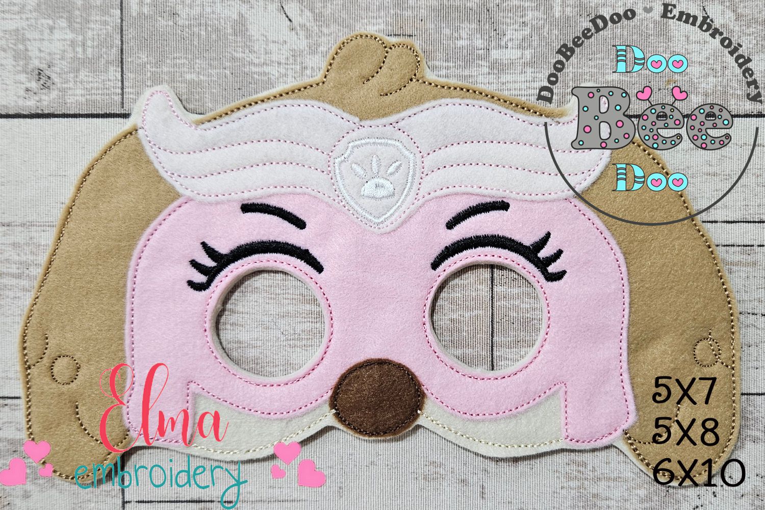 The Mighty Pups Skye Mask ITH Project - Applique - Machine Embroidery ...