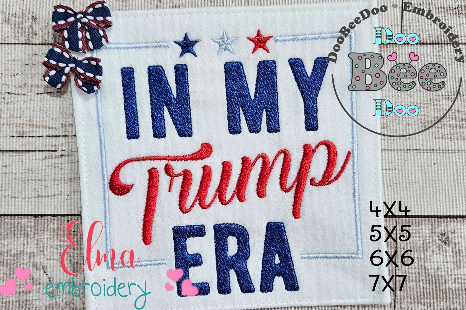In my Trump Era - Fill Stitch - Machine Embroidery Design – DooBeeDoo ...