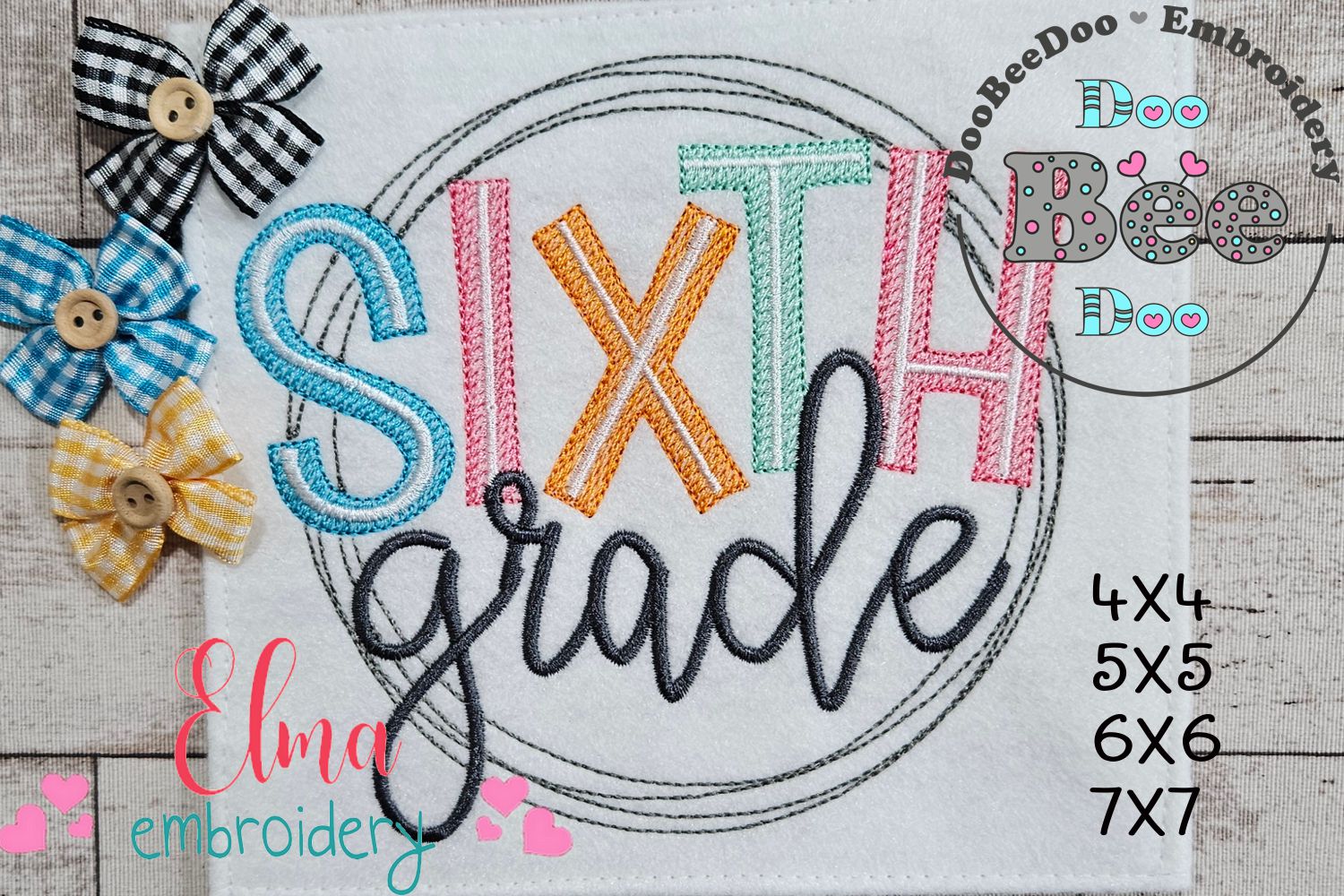 Sixth Grade Circle - Fill Stitch - Machine Embroidery Design ...