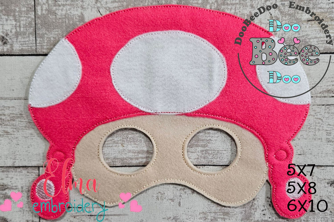 Toadette Super Mario Mask ITH Project - Applique - Machine Embroidery ...