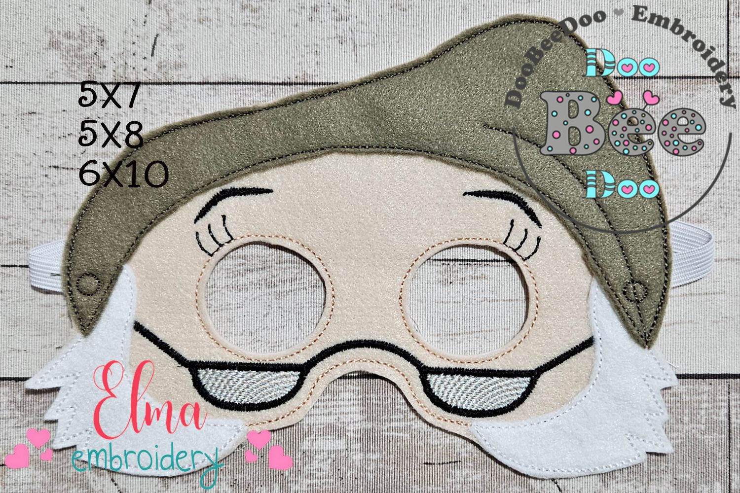 🧠 Doc Dwarf Mask – Appliqué – ITH Project – DooBeeDoo Machine ...