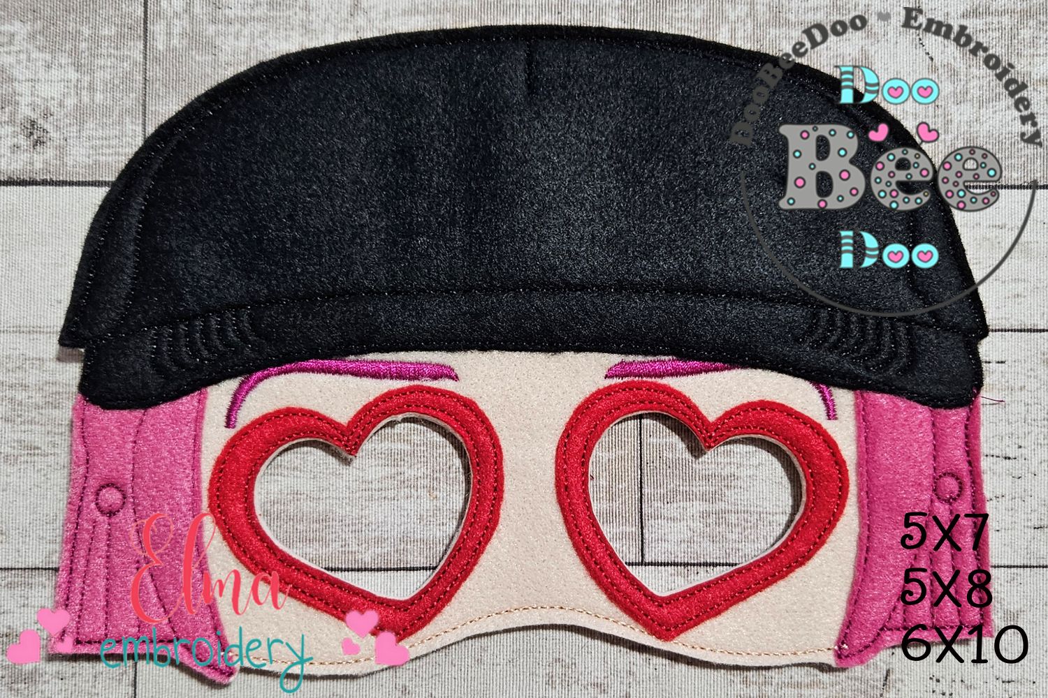 Mira Heart Eyes Mask – Appliqué – ITH Project – DooBeeDoo Machine ...