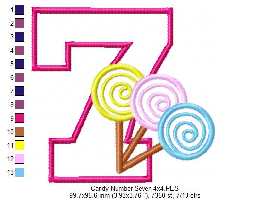 Candyland Birthday Embroidery Designs