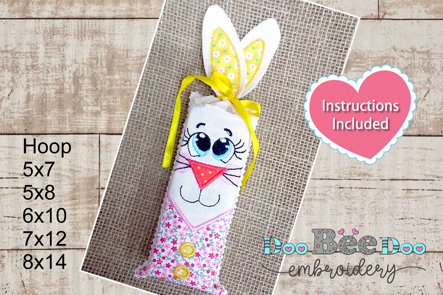 Happy Bunny Candy Bag 2 - ITH Project - Machine Embroidery Design ...