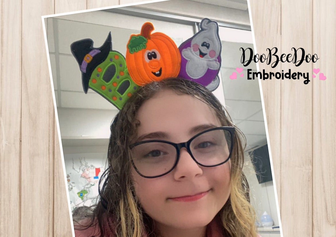 Boo Headband - ITH Project - Machine Embroidery Design – DooBeeDoo ...