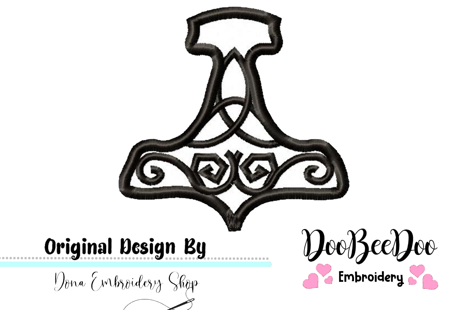 The Hammer of Thor - Fill Stitch - Machine Embroidery Design ...