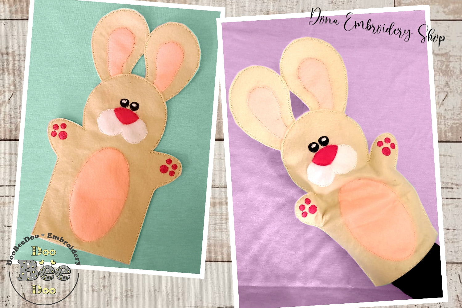 Bunny Puppet - ITH Project - Machine Embroidery Design – DooBeeDoo ...
