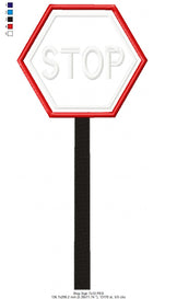 Stop Sign - Applique – DooBeeDoo Machine Embroidery Designs