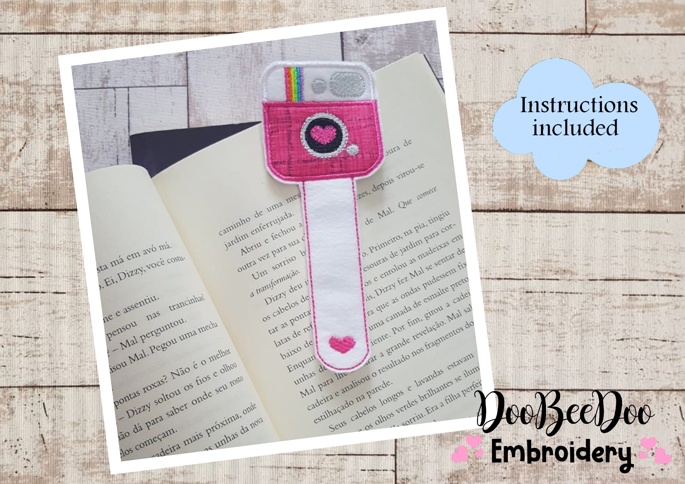 Book Marker In The Hoop Machine Embroidery Designs – DooBeeDoo Machine ...