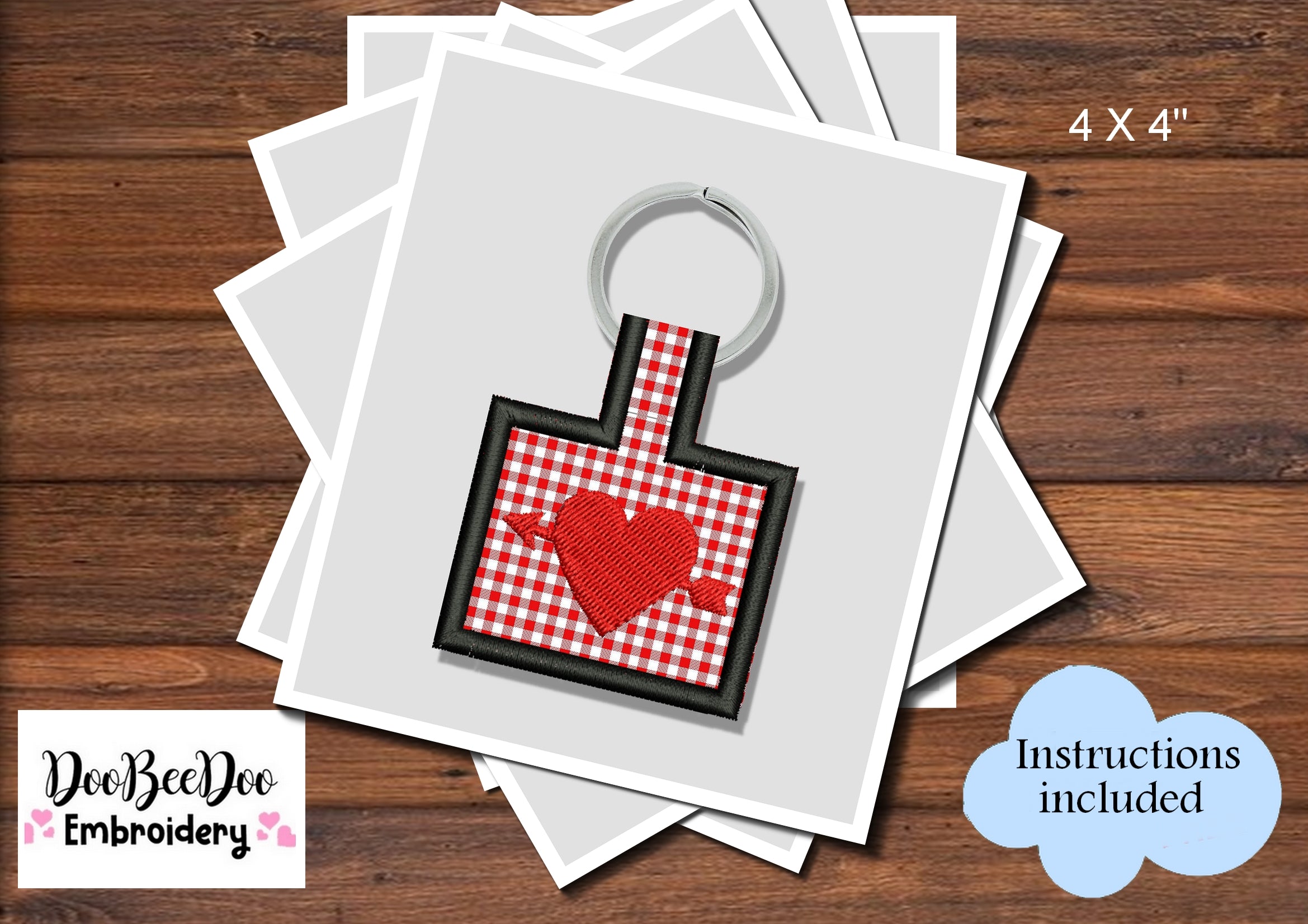 Keychain Machine Embroidery Designs – DooBeeDoo Machine Embroidery Designs