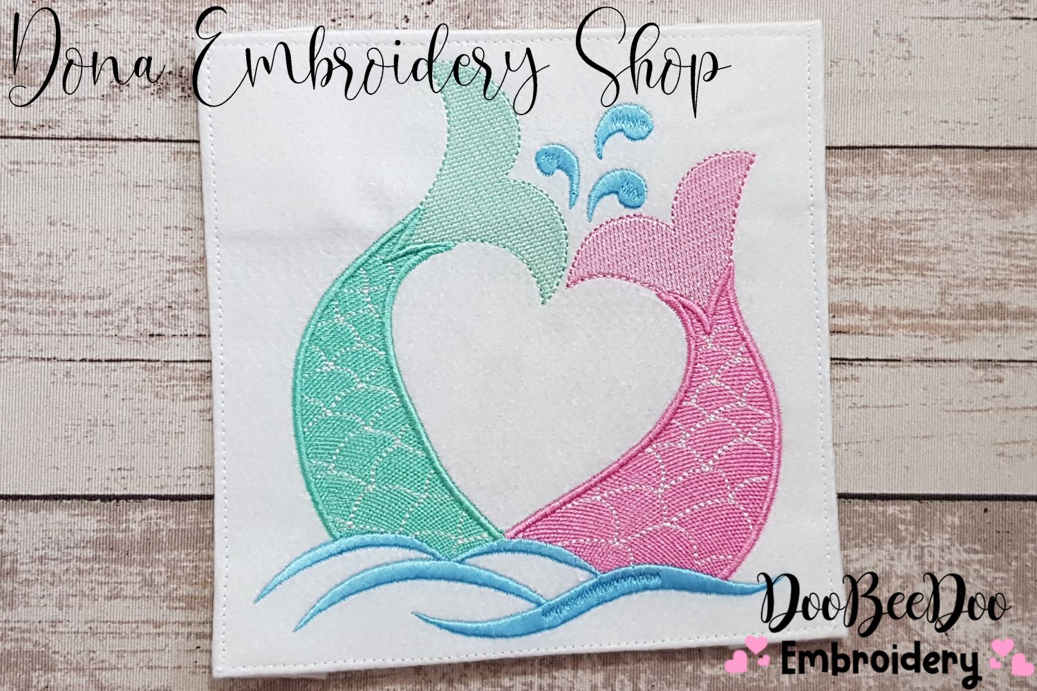 Love Mermaids - Fill Stitch - Machine Embroidery Design – DooBeeDoo ...