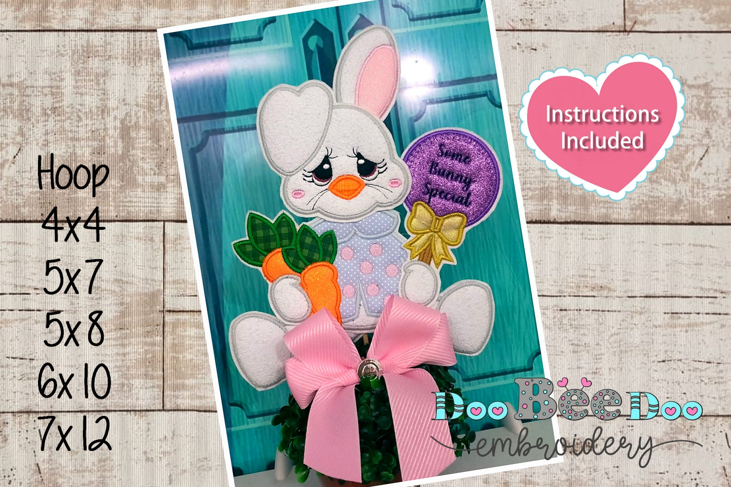Bunny with Lollipop - ITH Project - Machine Embroidery Design ...