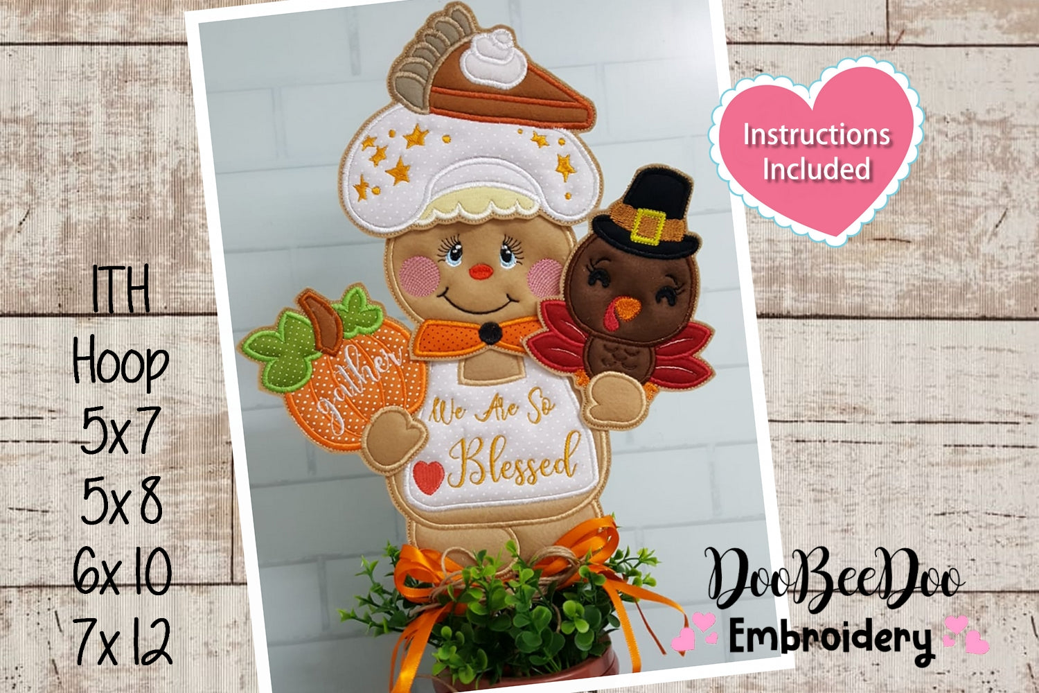 Thanksgiving Gingerbread We are so Blessed Ornament - ITH Project - Ma ...
