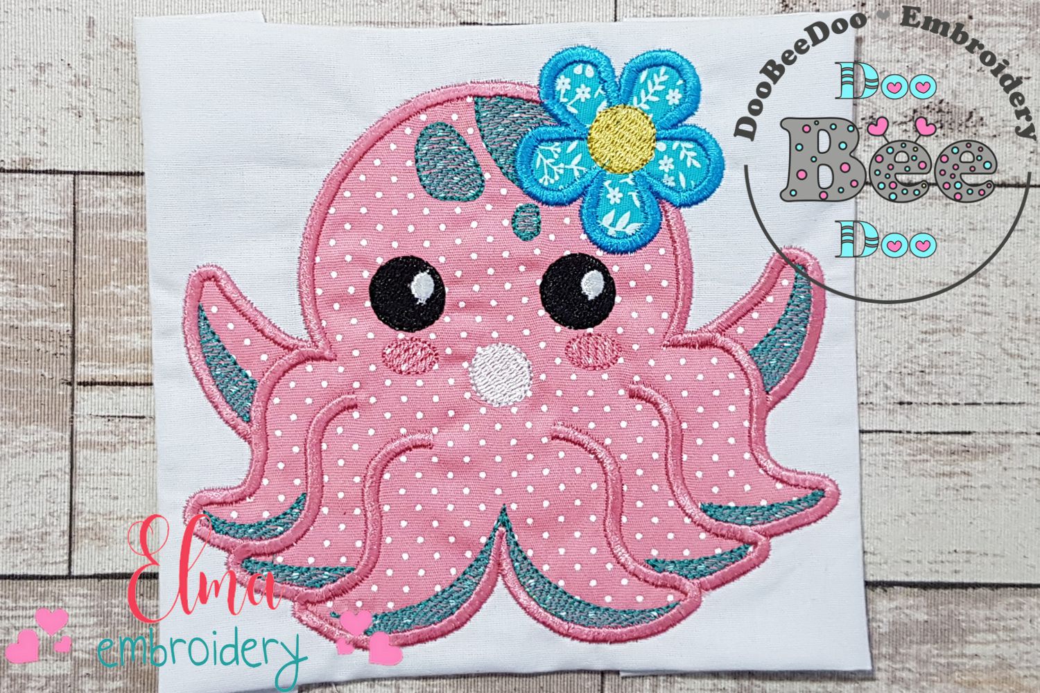 Summer Beach Octopus - Applique – DooBeeDoo Machine Embroidery Designs