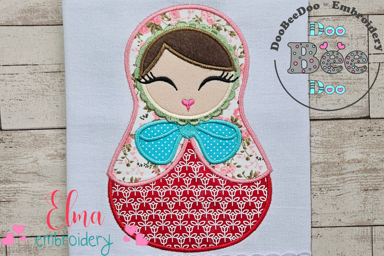 Cute Russian Matryoshka - Applique – DooBeeDoo Machine Embroidery Designs