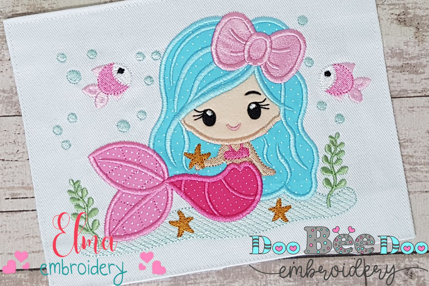 Mermaid Machine Embroidery Design – DooBeeDoo Machine Embroidery Designs