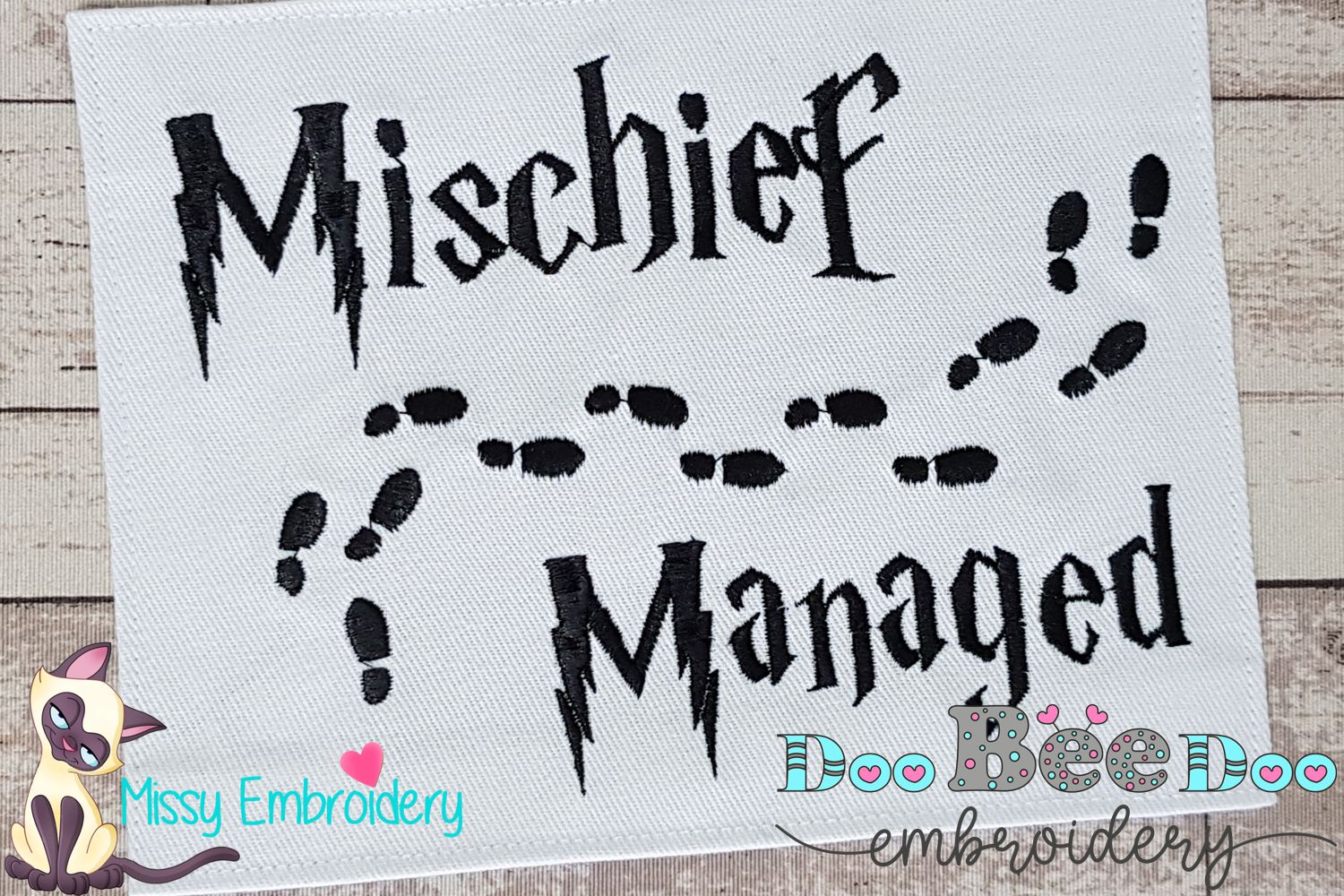 Mischief Managed - Fill Stitch Embroidery – DooBeeDoo Machine ...