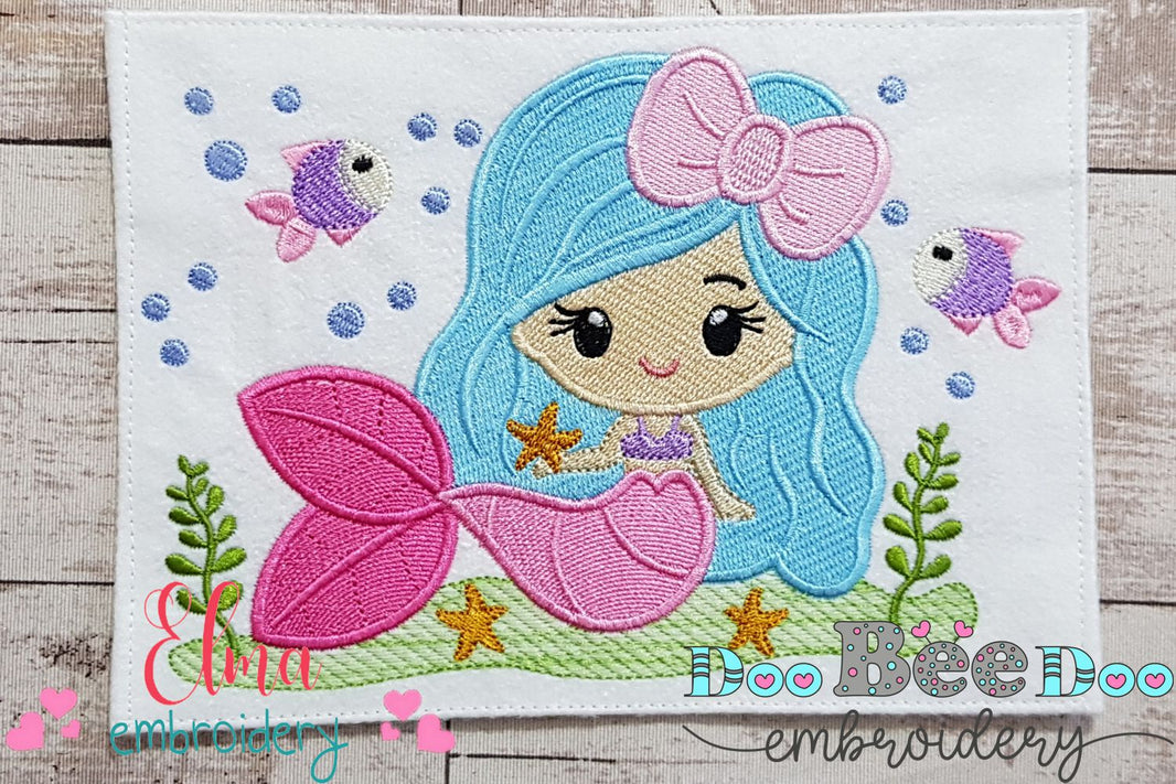 Mermaid Machine Embroidery Design – DooBeeDoo Machine Embroidery Designs
