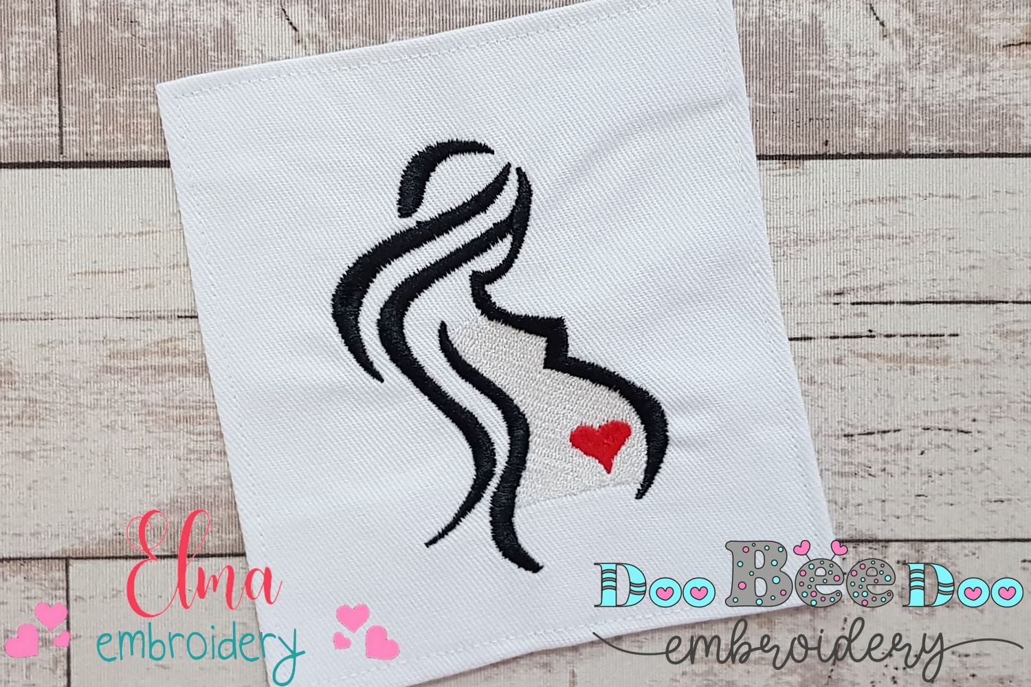 Ladies Silhouette Machine Embroidery Design Young Couple Boy Girl