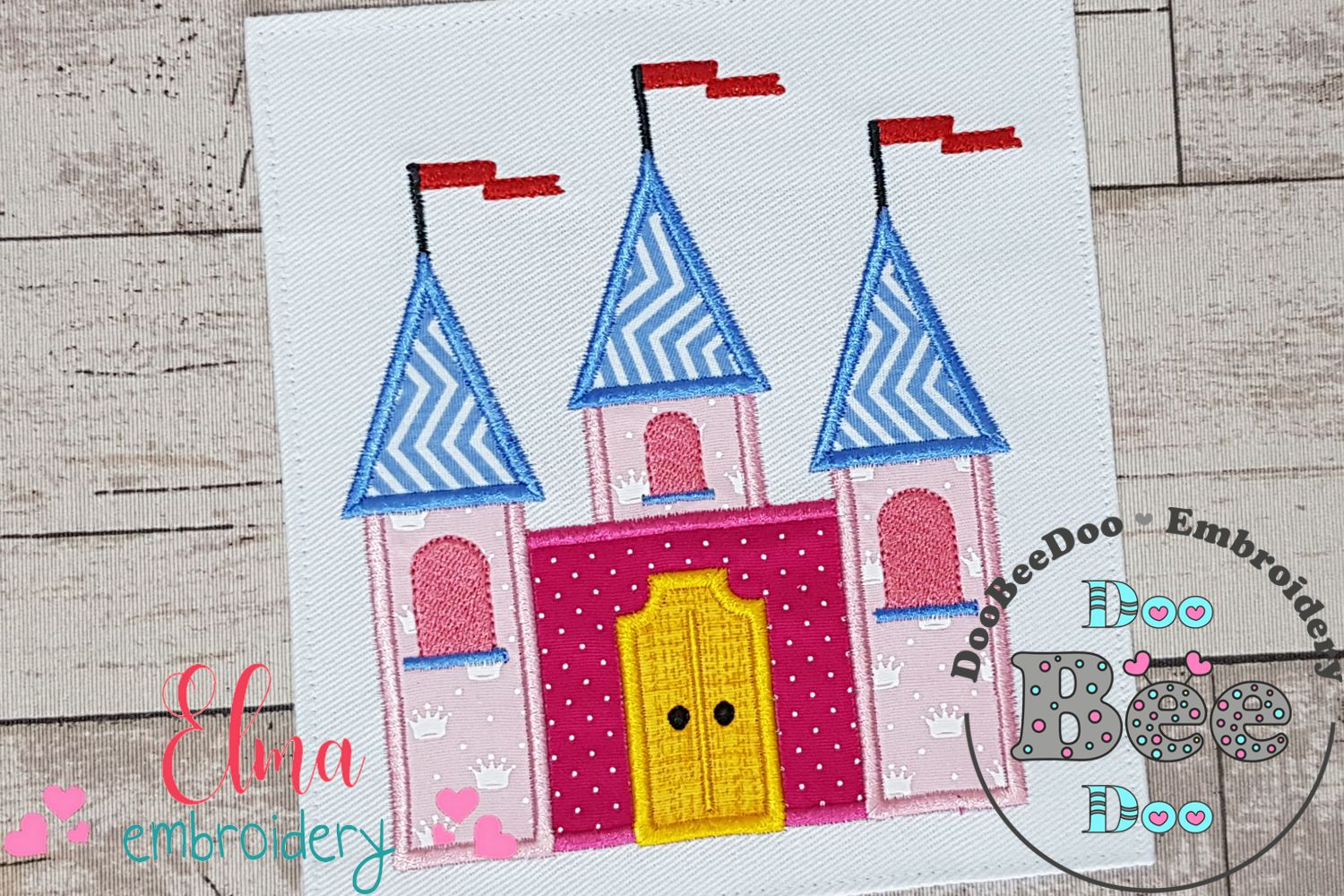 Princess Castle - Applique - Machine Embroidery Design – DooBeeDoo ...